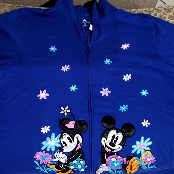 Disney | Sweaters | Disney X Blue Zipper Sweater | Poshmark